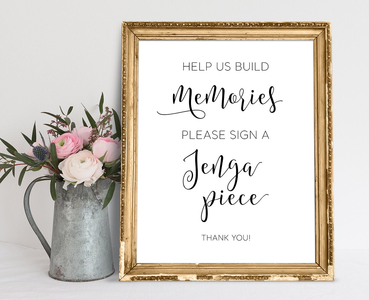 Help Us Build Memories Please Sign A Jenga Piece Wedding | Etsy