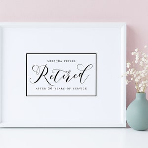 Retirement Gift Sign, Retirement Signature Gift Sign, Coworker Leaving ...