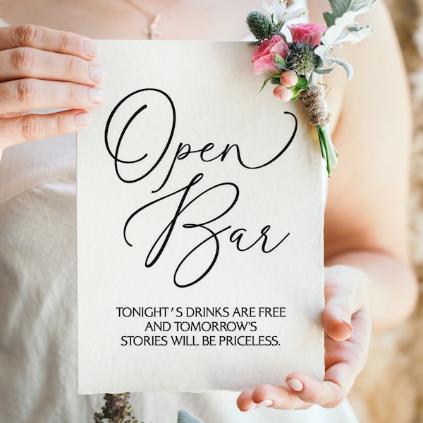 Free Drinks Tomorrow Sign - Etsy