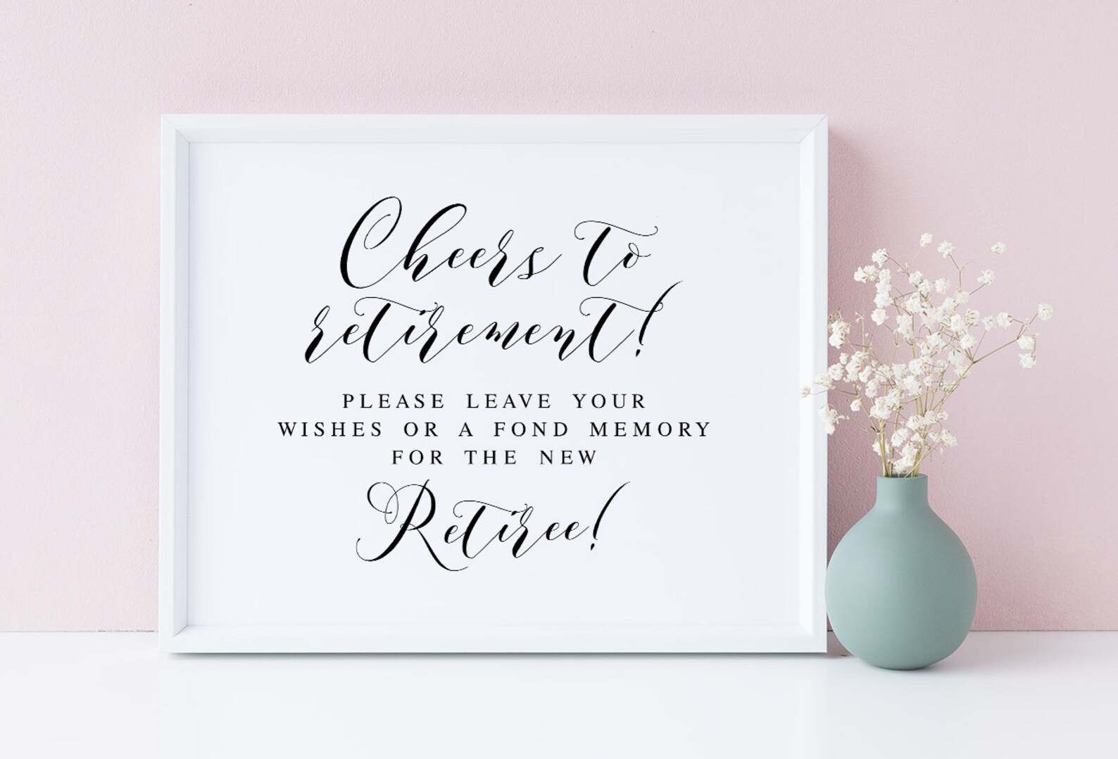 Cheers to Retirement Leave Your Wishes for the New Retiree - Etsy