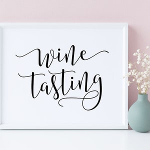 Wine Tasting Printable, Wine Tasting Sign, Wine Tasting Party Sign ...