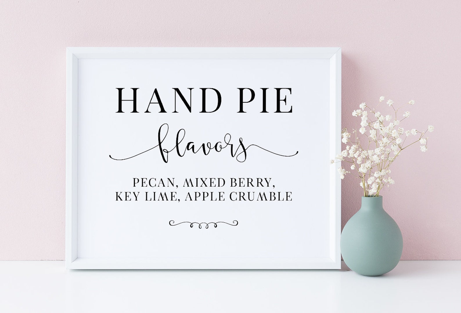 Hand Pie Flavors Sign Wedding Signs Wedding Hand Pie Sign - Etsy