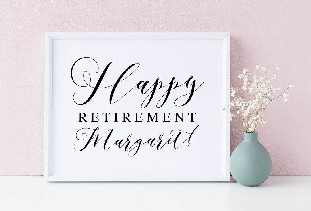 Happy Retirement Sign, Retirement Party Sign, Retirement Signs ...