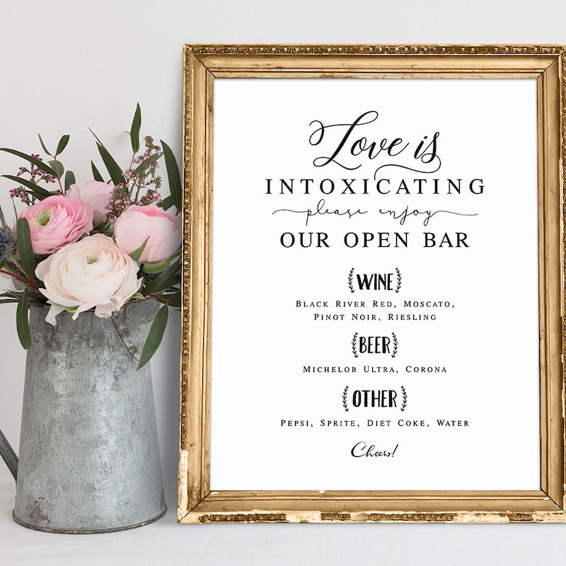 Wedding Bar Sign - Etsy