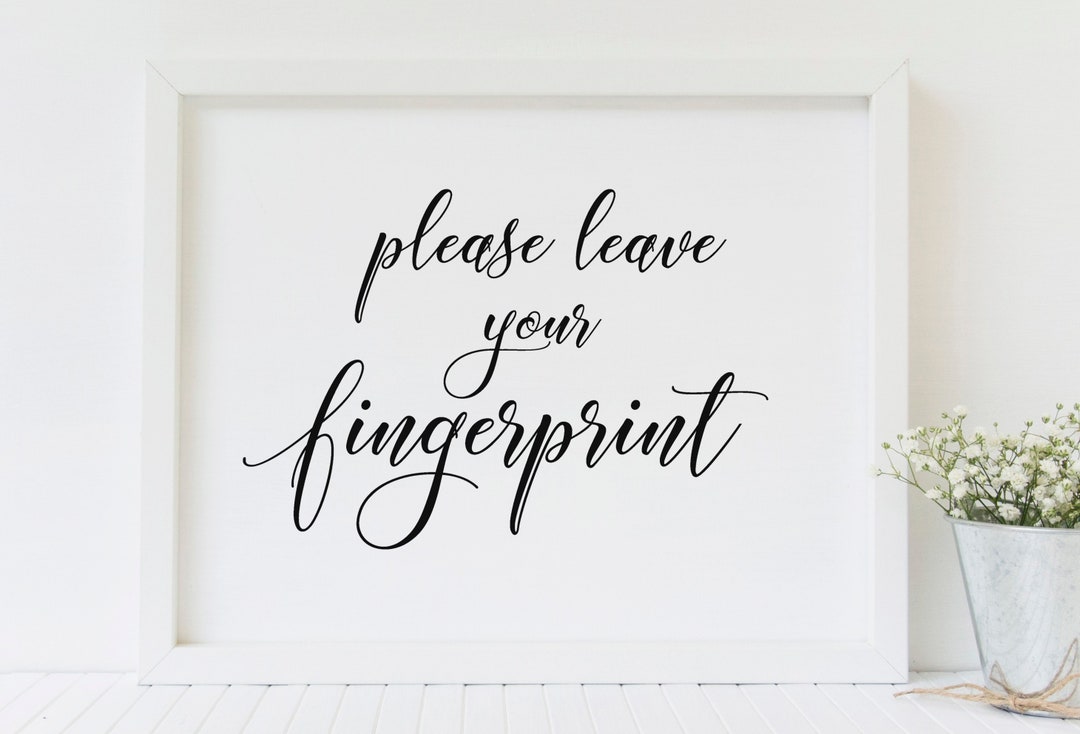Fingerprint Guestbook Sign: Wedding Reception Decor (digital Download ...