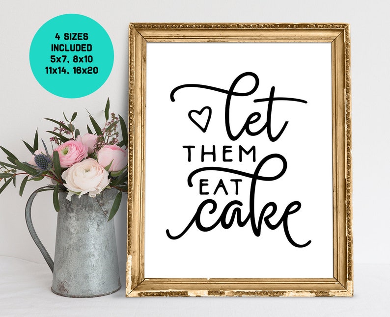 Let Them Eat Cake Sign Wedding Cake Sign Wedding Signage - Etsy