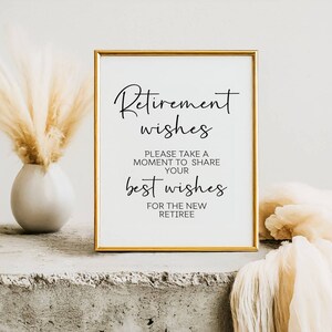 Retirement Wishes Sign, Retirement Guest Book Sign, Best Wishes ...