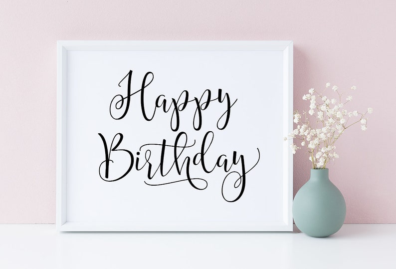Happy Birthday Sign Birthday Gift Sign Birthday Brunch Sign - Etsy