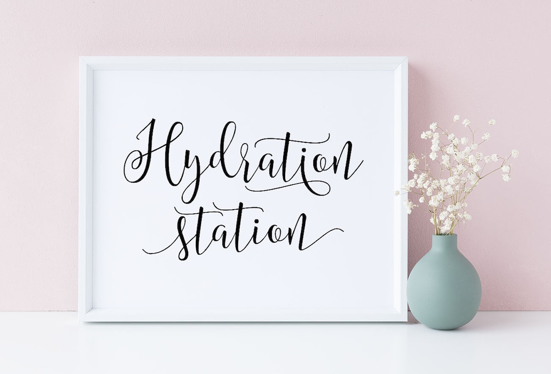 Hydration Station Sign, Wedding Drink Sign, Wedding Bar Sign, Wedding ...