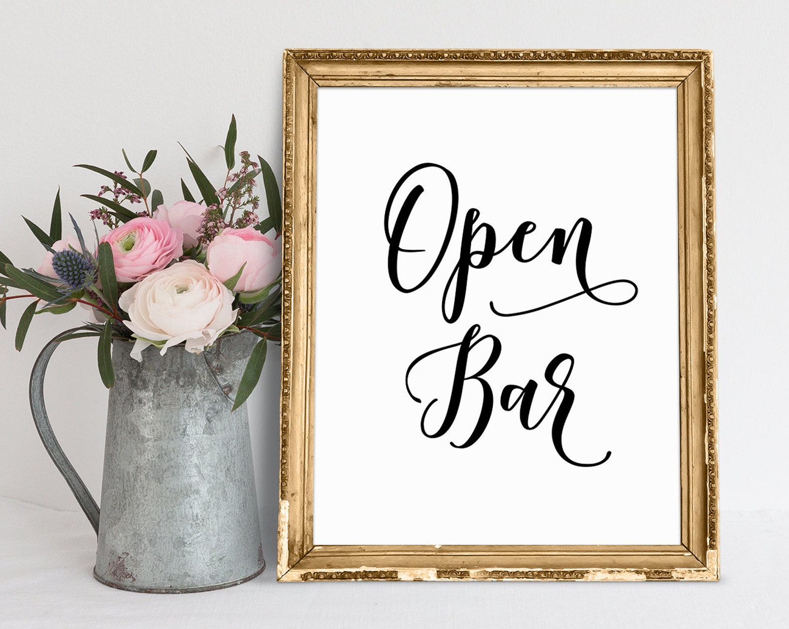 Open Bar Sign Open Bar Wedding Sign Open Bar Printable | Etsy