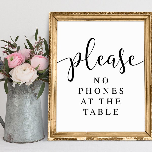 No Phone Wedding Sign - Etsy