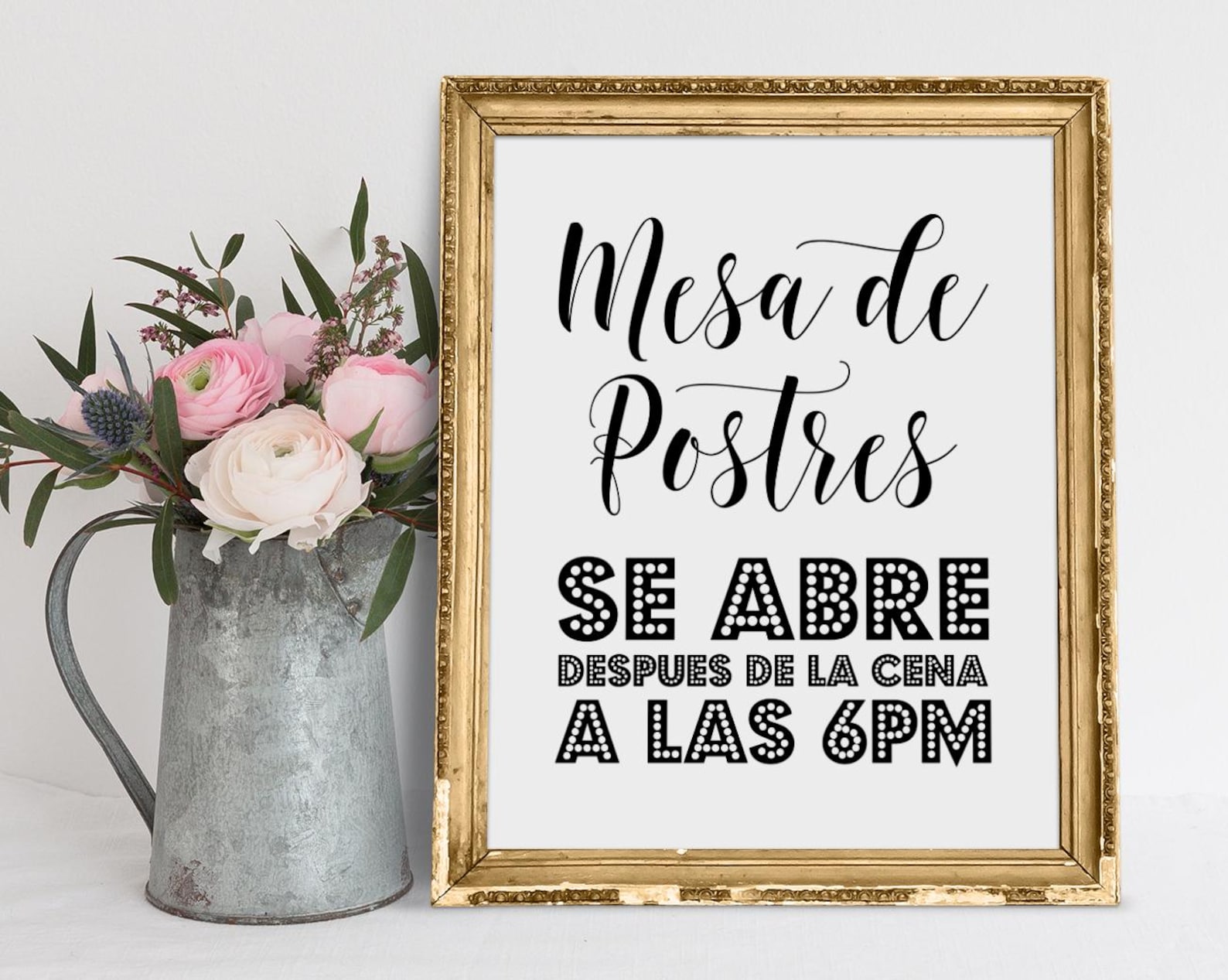 Mesa De Postres Sign: Spanish Dessert Table Decor (digital Download) - Etsy