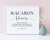 Macaron Flavors Sign Wedding Signs Wedding Table Sign - Etsy