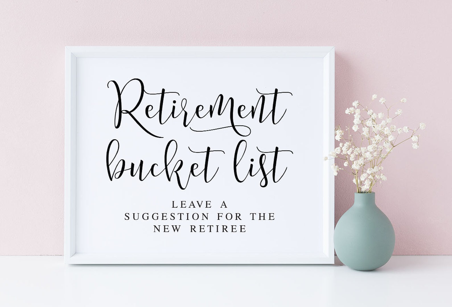 Retirement Bucket List Sign Leave A Suggestion for the New - Etsy