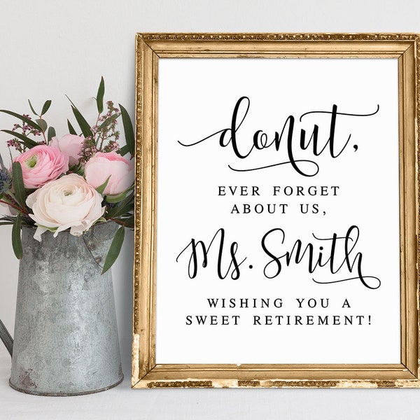 Donut Forget Sign - Etsy