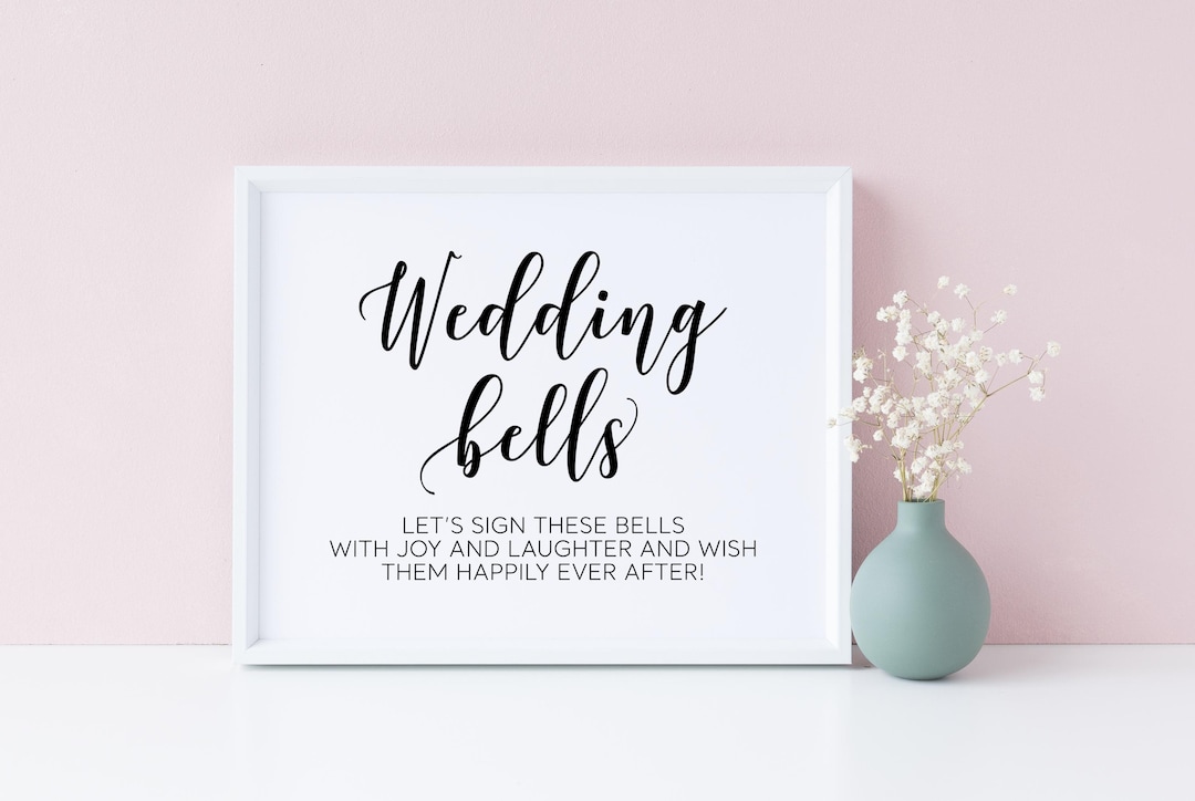 Wedding Bells, Let's Sign These Bells With Joy and Laughter, Wish Them ...