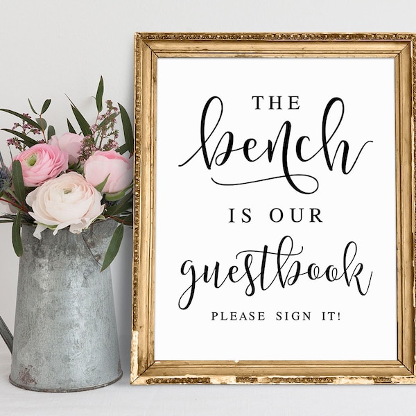 Guest Bench Sign - Etsy