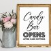 Candy Bar Opens After Cake Cutting, Wedding Signs, Sweet Table Sign ...
