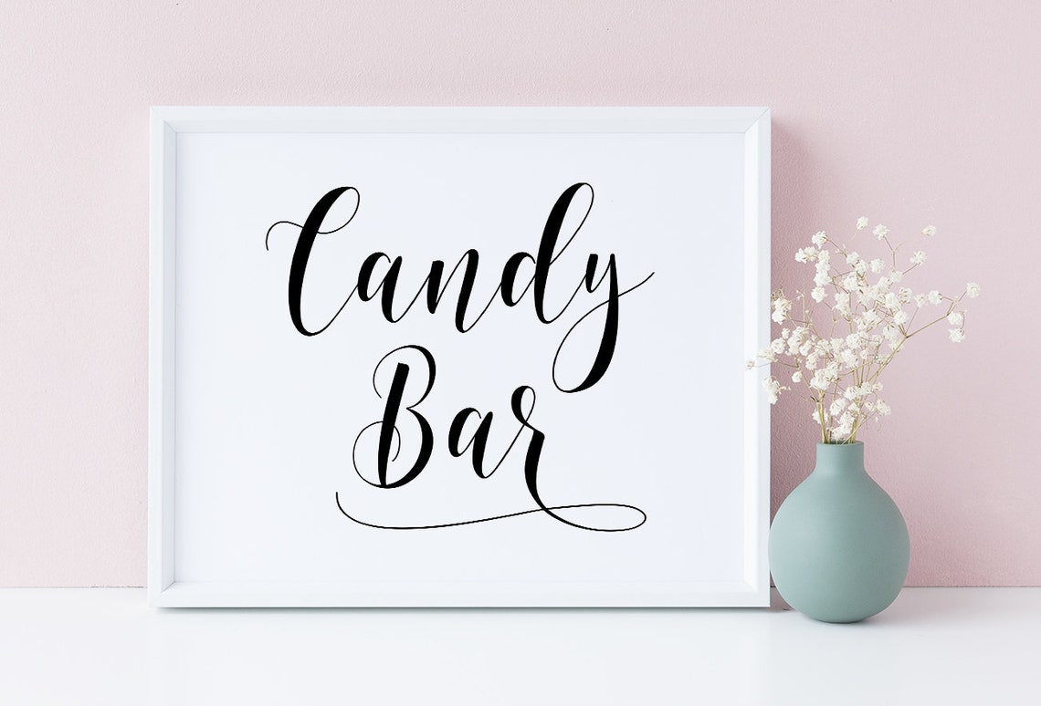 Candy Bar Sign Wedding Signs Candy Table Sign Wedding Candy | Etsy