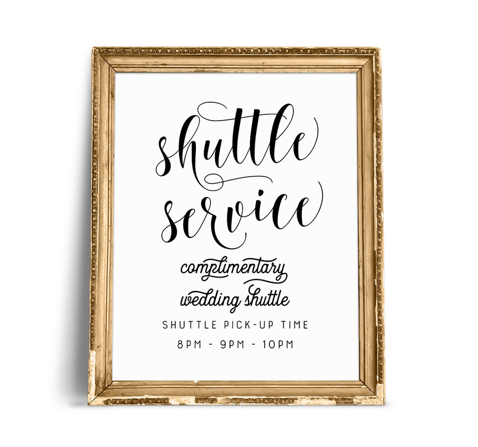 Shuttle Service Sign Shuttle Printable Wedding Signs - Etsy