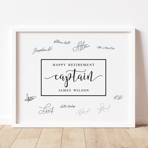 Personalized Captain Retirement Signature Print (digital Download) - Etsy
