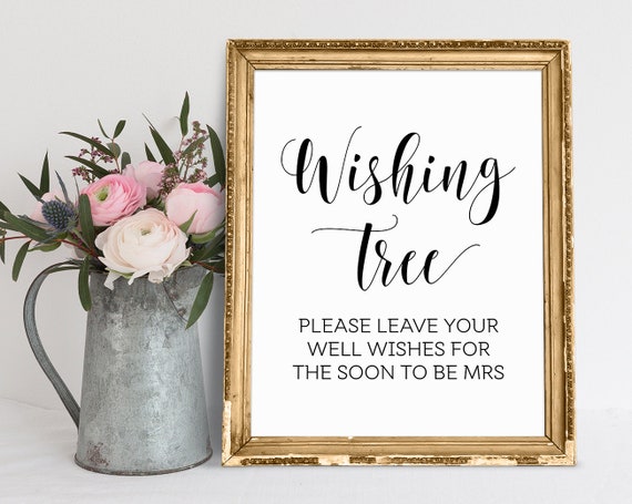 Wishing Tree Sign Wedding Wishing Tree Sign Bachelorette - Etsy