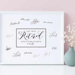 Retirement Signature Gift Sign, Coworker Signature Gift, Retirement ...