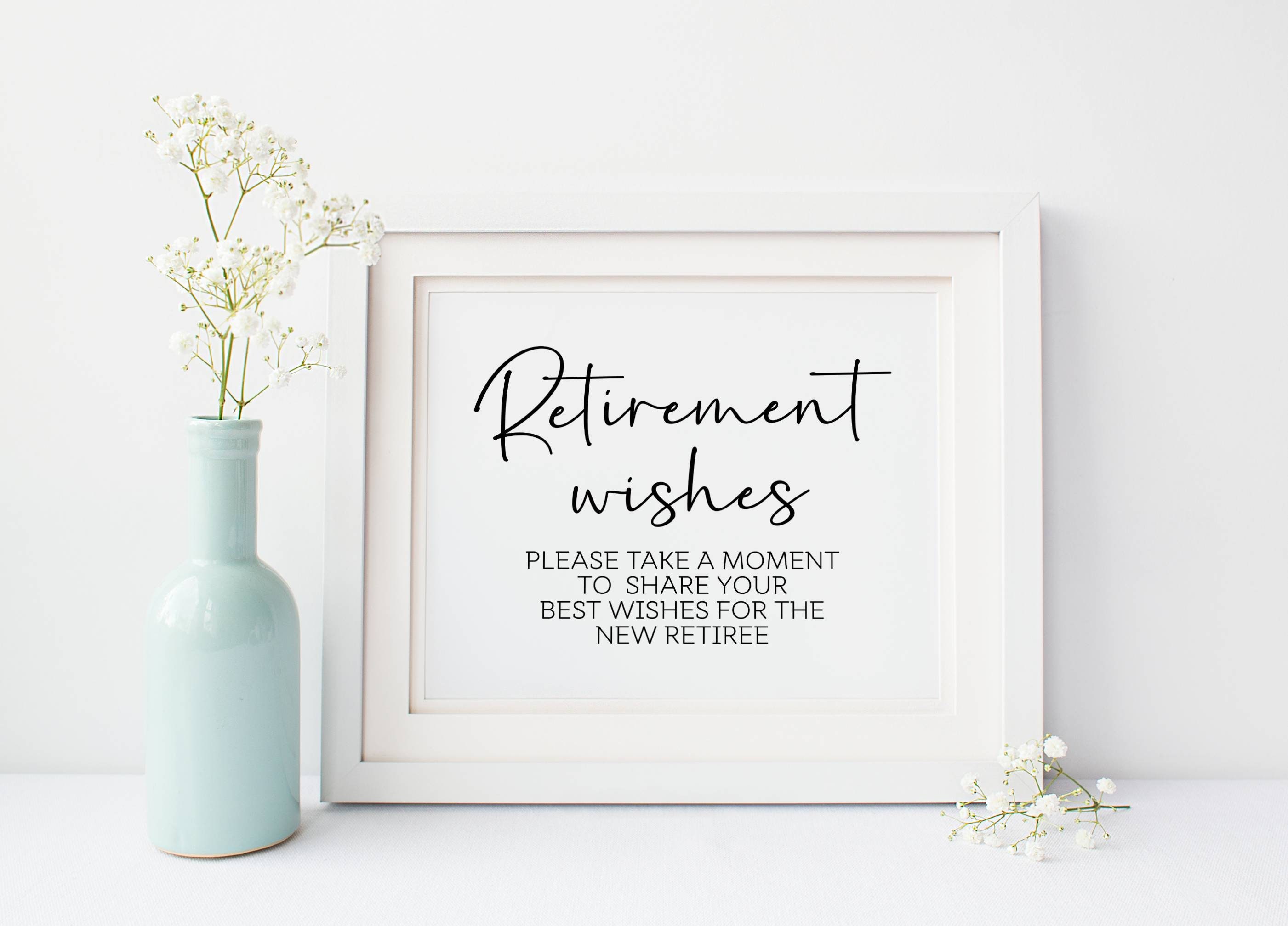 Retirement Wishes Sign, Retirement Guest Book (digital Download) - Etsy