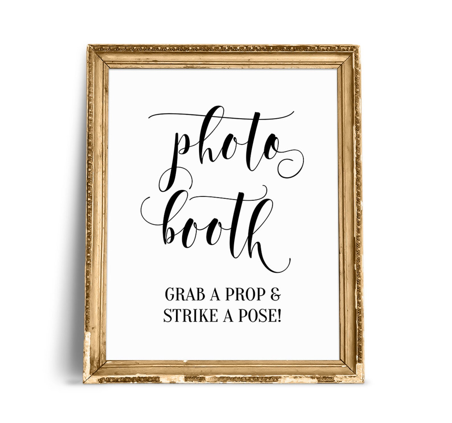Photo Booth Grab A Prop and Strike A Pose Wedding Signs | Etsy