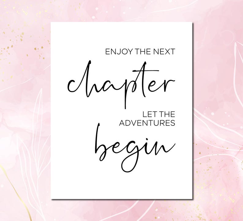 Retirement Gift Sign: Enjoy the Next Chapter Printable (digital ...