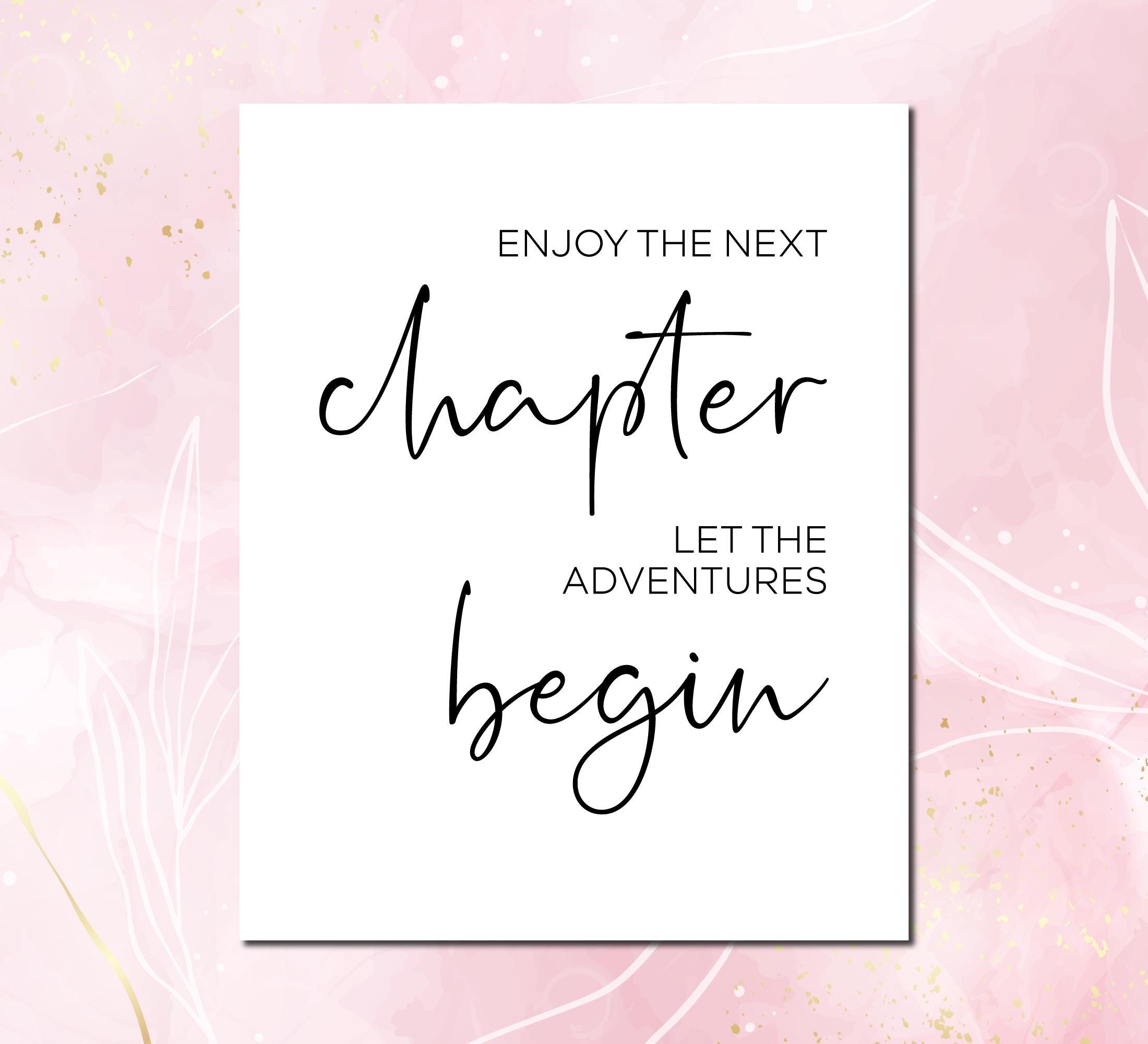 Retirement Gift Sign: Enjoy the Next Chapter Printable (digital ...