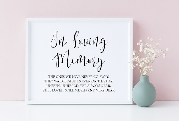In Loving Memory Quotes For Wedding Programs