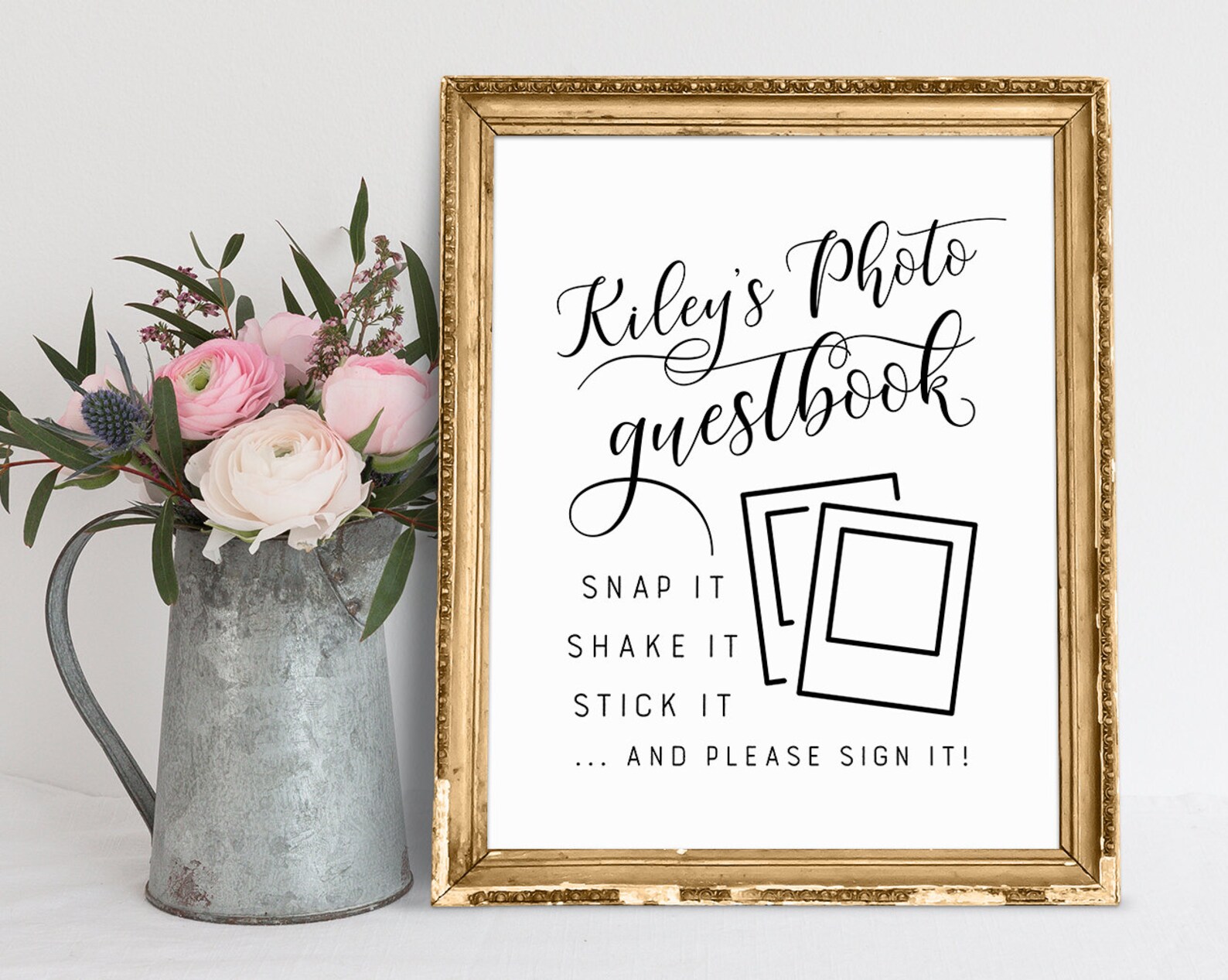 Custom Photo Guestbook Sign Photo Guestbook Sign Snap It - Etsy