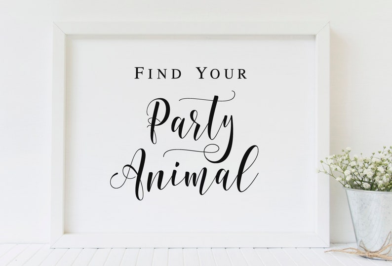 Find Your Party Animal Party Animal Welcome Sign Find Your | Etsy