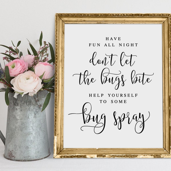 Have Fun All Night Dont Let the Bugs Bite Sign - Etsy