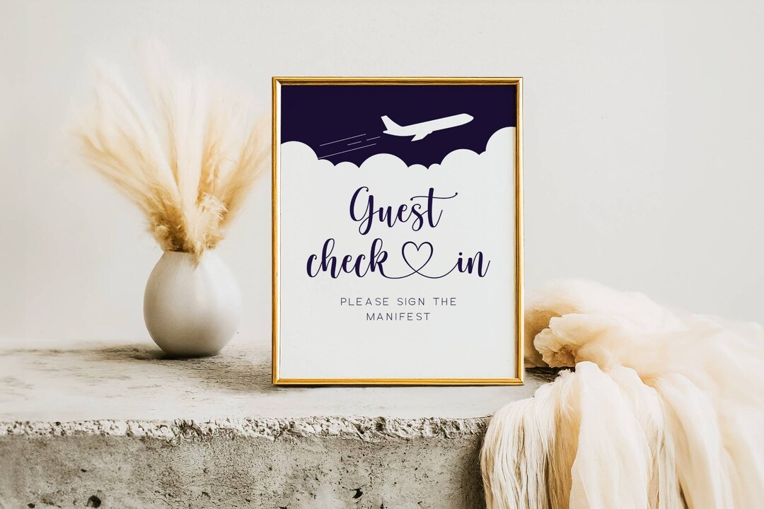 Guest Check In, Please Sign the Manifest, Modern Minimalist Wedding ...