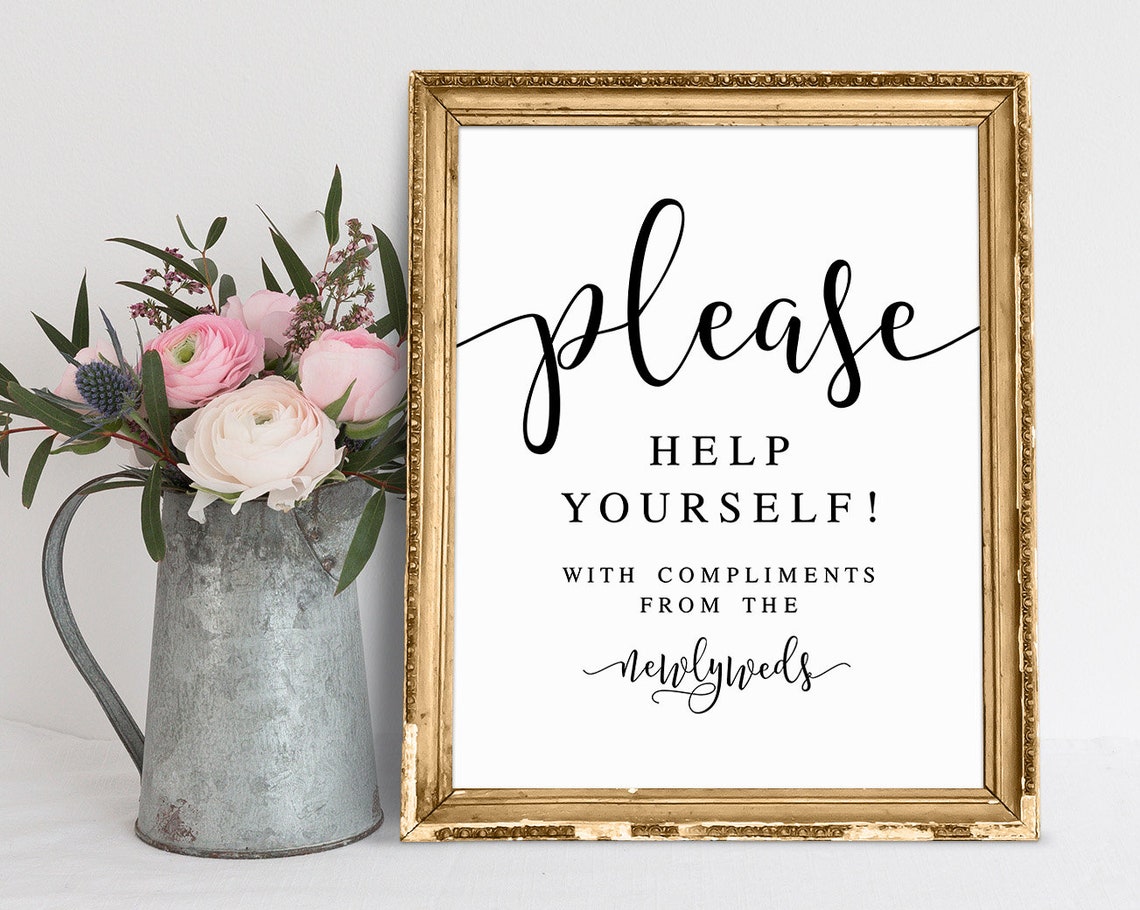 Please Help Yourself Wedding Bathroom Sign Bathroom Basket - Etsy
