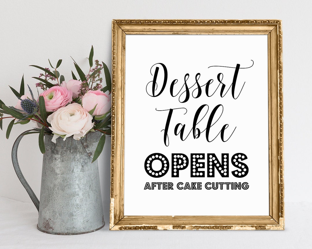 Dessert Table Sign: Wedding Reception Decor (PDF & JPG) - Etsy