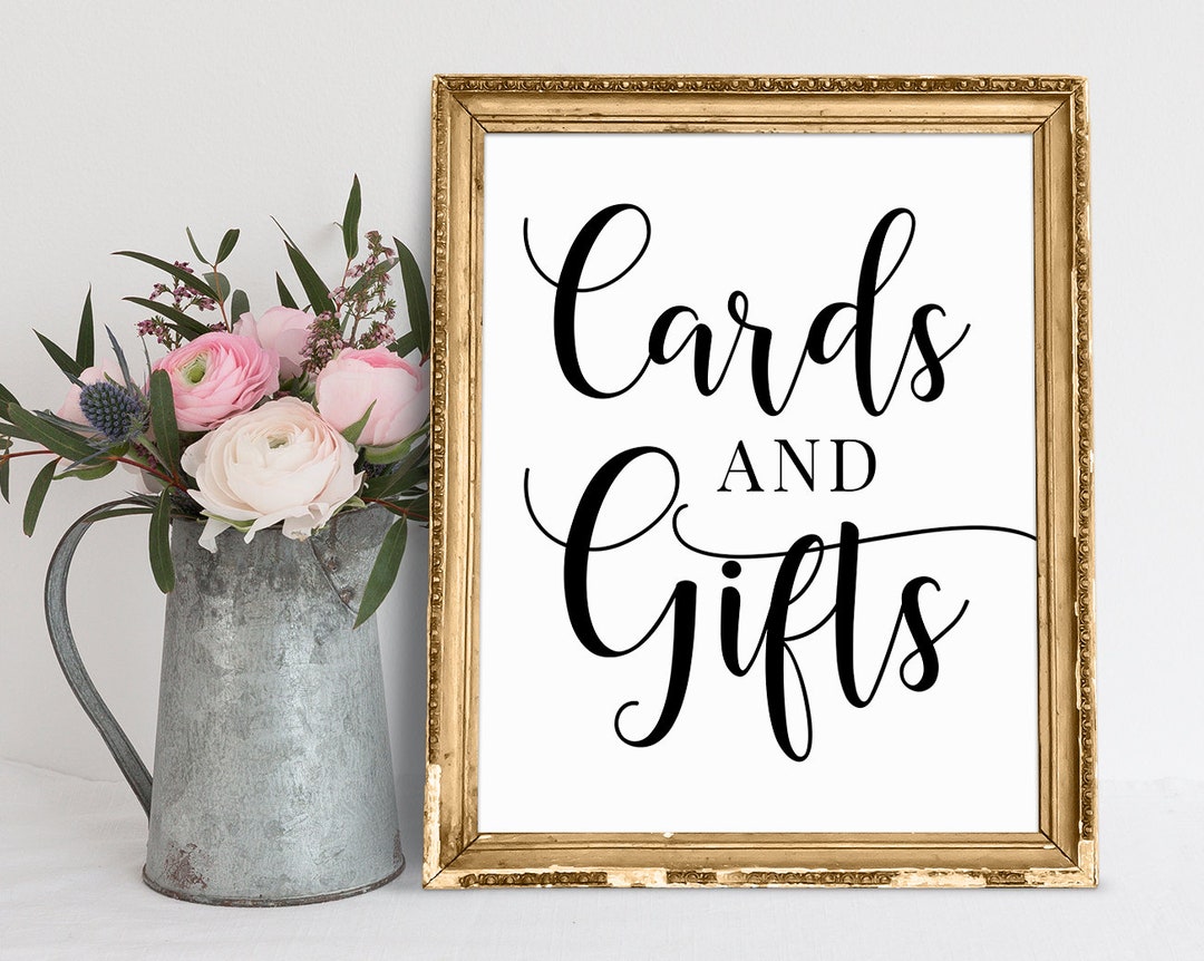 Cards and Gifts Wedding Sign, Cards and Gifts Sign, Wedding Cards Sign ...