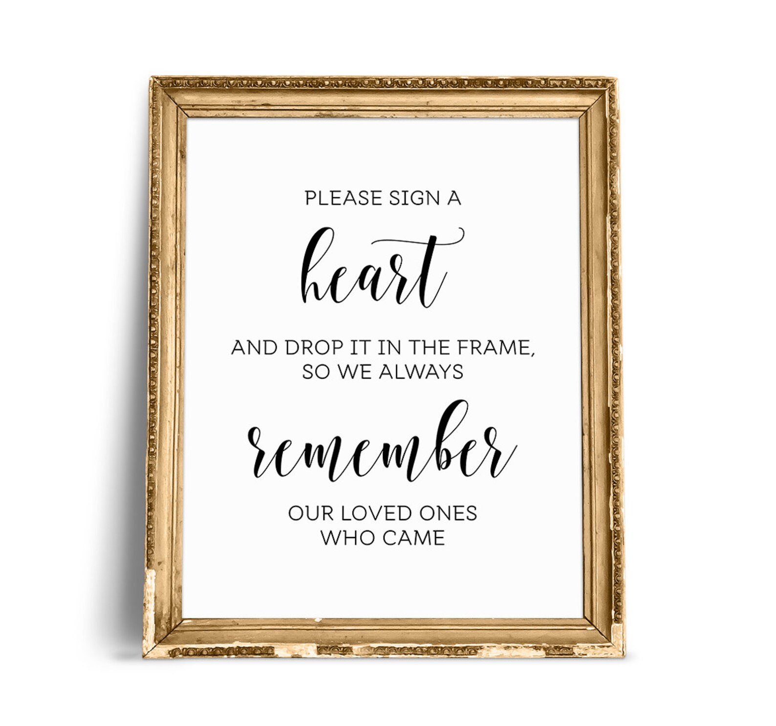 Please Sign A Heart Wedding Signs Reception Signs so We - Etsy