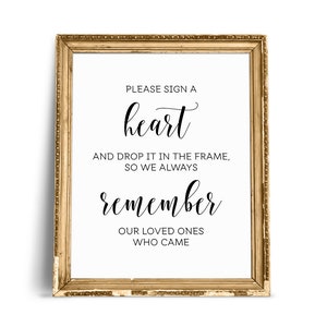 Please Sign A Heart, Wedding Signs, Reception Signs, so We Always ...