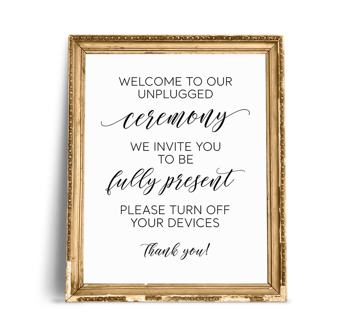 Welcome to Our Unplugged Ceremony Wedding Signs Unplugged - Etsy
