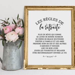 French Retirement Rules Sign: Les Règles De La Retraite (digital ...