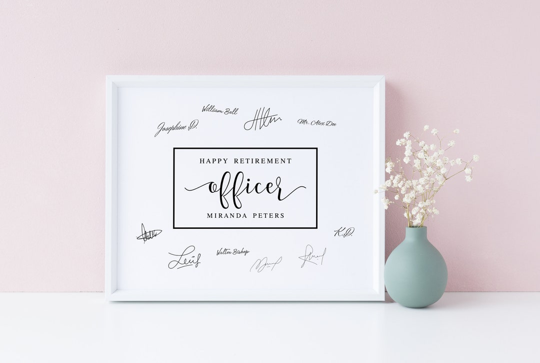 Happy Retirement Officer, Police Retirement Gift Sign, Retirement ...