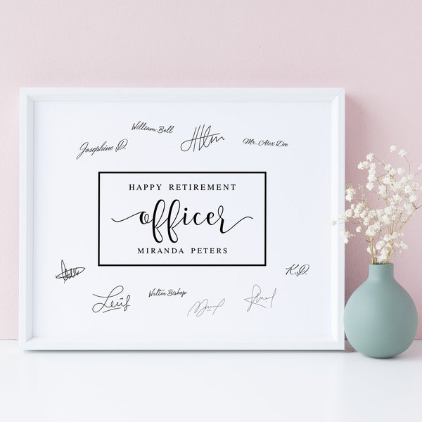 Police Retirement Signature Sign - Etsy