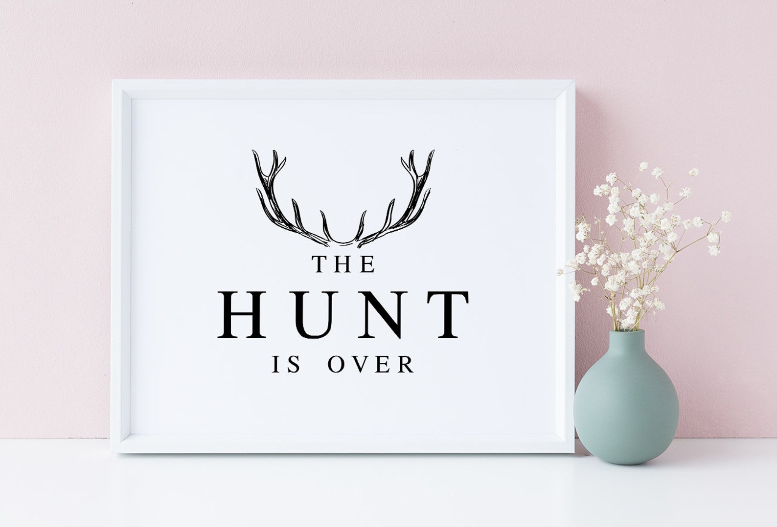 The Hunt is Over, Wedding Signs, Wedding Signage, the Hunt is Over Sign ...