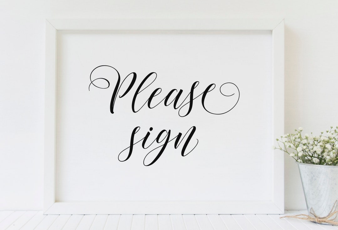 Please Sign, Wedding Signs, Please Sign Sign, Wedding Sign In, Please ...