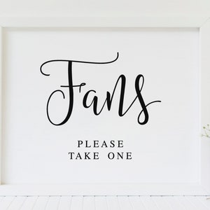 Fans Sign, Fans for Wedding, Wedding Fans Sign, Wedding Signage ...