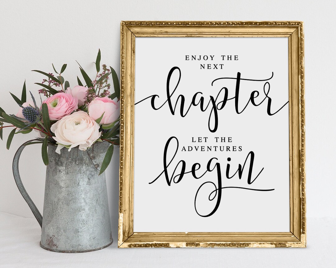 Enjoy the Next Chapter, Let the Adventures Begin, Retirement Sign ...