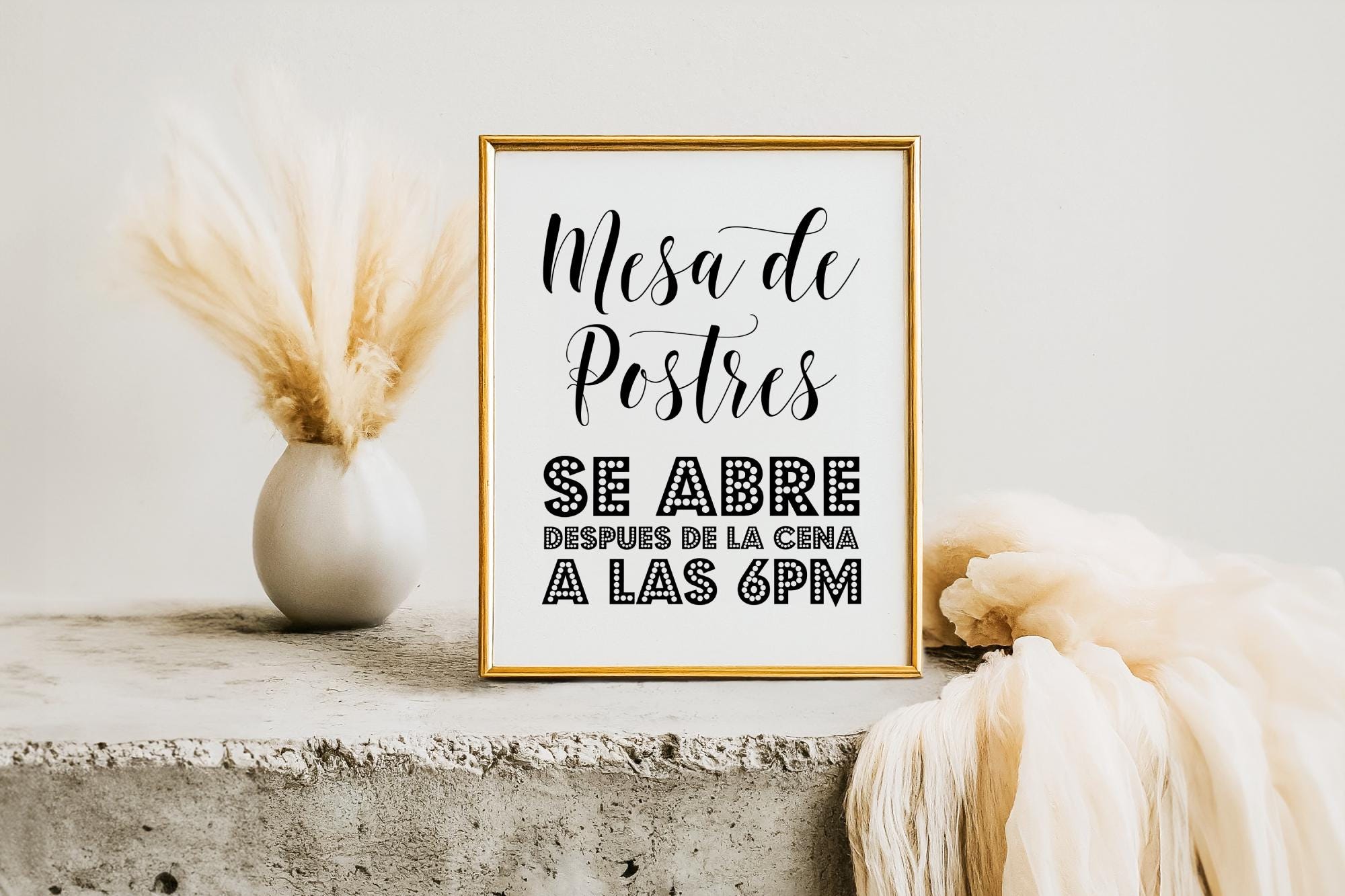 Mesa De Postres Sign: Spanish Dessert Table Decor (digital Download) - Etsy